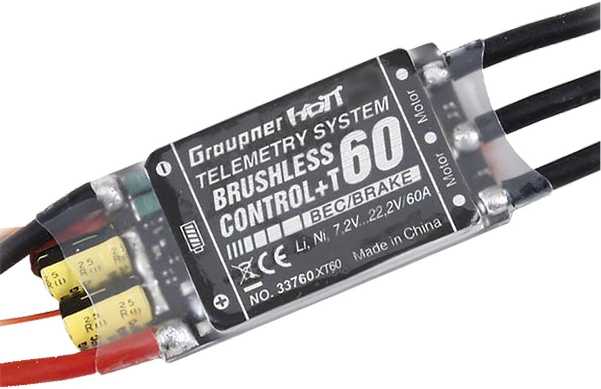 BRUSHLESS CONTROL+ T 60 BEC G2 XT-60 RPM CONTROLLER WITH HOTT TELEMETRY ...